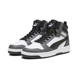 Puma Herren Sneaker "REBOUND V6", Gr. 44,5, schwarz-wei&szlig;, Synthetik, unifarben, Schuhe, kn&ouml;chelhoch, wasserabweisendes Obermaterial, weiche Innensohle