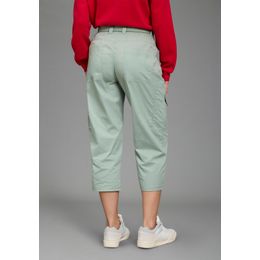 Kangaroos Damen Caprihosesalbei, Gr. 42, Web, Obermaterial: 50% Baumwolle, 46% Polyamid, 4% Elasthan, Hosen, mit seitlich aufgesetzten Taschen