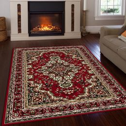 Teppich OTTO HOME, B:120cm H:7mm L:170cm, rot, Kunstfaser, Wohnzimmer, Teppiche, "Oriental, Made in Belgium", Orient-Optik, mit Bord&uuml;re, Teppich,