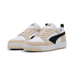 Puma Damen Sneaker "REBOUND V6 LOW SD", Gr. 39, wei&szlig;, Leder, mehrfarbig, Schuhe, mit Leder-Obermaterial, mit SOFTFOAM+ Einlegesohle, sportlicher Stil