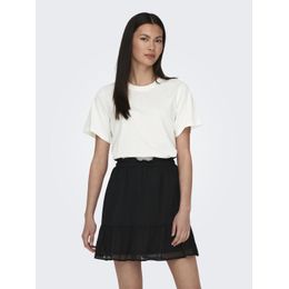 Jacqueline de Yong JDY Damen Kurzarmshirt "JDYPISA S/S T-SHIRT JRS NOOS", wei&szlig;, Gr. XL, Single Jersey, Obermaterial: 100% Baumwolle, Shirts