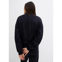 bonprix Damen Blouson, schwarz, Gr. 36, unifarben, Sweatware, Obermaterial: 48% Polyester, 48% Viskose, 4% Elasthan, Jacken, aus Sweatware mit