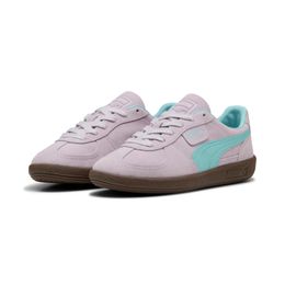 Puma Damen Sneaker "PALERMO", Gr. 38, gelb, Leder, mehrfarbig, Schuhe, aus Leder, mit Synthetik-Innenmaterial, mit Schn&uuml;rverschluss