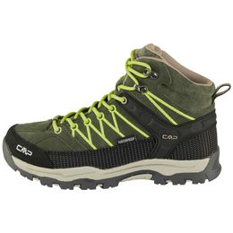 CMP Kinder Wanderschuh "KIDS RIGEL MID WP TREKKING SHOES", Gr. 40, gr&uuml;n, Leder, Schuhe, wasserdicht