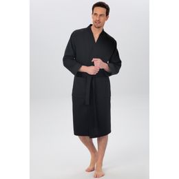 Unisex-Bademantel OTTO HOME, schwarz, Baumwolle, Hausm&auml;ntel, "Vanessa, ideal f&uuml;r Sauna & Spa, Hotelbademantel, Morgenmantel", Taschen, Damen &
