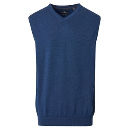Casamoda Herren Pullunder "Casamoda Pullunder uni", blau, Gr. S, 100% Baumwolle, Pullover