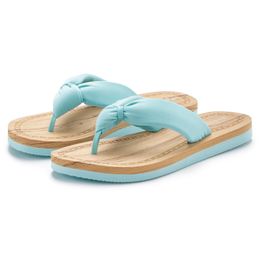 ELBSAND Damen Badezehentrenner "Sandale,Badelatsche,Flip Flop,Mule, Pantolette,Badeschuhe,Sommerschuhe", Gr. 41, gr&uuml;n, Obermaterial: 100%