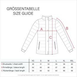 Navahoo Damen Steppjacke "Chloe", grau, Gr. XXL, Obermaterial: 100% Polyester. Innenseite: 100% Polyester. Futter: 100% Polyester. Fellimitat: 90%