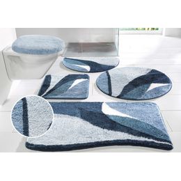 Badematte OTTO HOME, H:20mm, blau, Polyacryl, Badematten, "Magnus, Badvorleger, Badezimmer Teppich", mehrfarbig, Badteppich, Badematten auch als 2