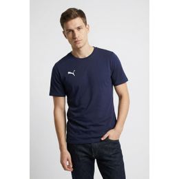 Puma Herren Trainingsshirt "TEAMGOAL CASUALS TEE", blau, Gr. XL, unifarben, Jersey, Obermaterial: 100% Baumwolle, Shirts, gerader Abschluss, Kurzarm,