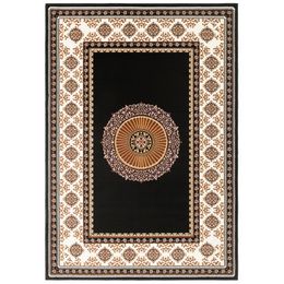 Teppich OTTO HOME, B:60cm H:7mm L:110cm, schwarz, Kunstfaser, Wohnzimmer, Teppiche, "Shari, Made in Belgium", Orient-Optik, mit Bord&uuml;re, Teppich,