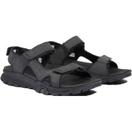 Timberland Herren Sandale "Lincoln Peak 2 STRAP SANDAL", Gr. 43, schwarz, Leder, Schuhe, mit Klettverschluss