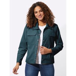 Casual Looks Damen Jackenblazer "Cord-Blazer", blau, Gr. 46, 100% Polyester, Blazer