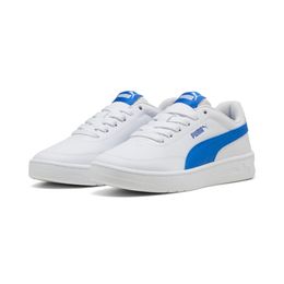 Puma Damen Sneaker "COURT CLASSIC CLEAN JR", Gr. 38,5, wei&szlig;, Synthetik, Schuhe, mit Gummilaufsohle, mit leichtem Profil, Obermaterial aus Synthetik