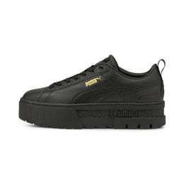 Puma Damen Sneaker "MAYZE CLASSIC WNS", Gr. 38, schwarz, Leder, unifarben, Schuhe, mit dicker Schichtsohle, mit SOFTFOAM-D&auml;mpfungstechnologie