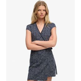 Superdry Damen Athletic Essential Wickelkleid Navy - Gr&ouml;&szlig;e: 34 2144236000814SJI028