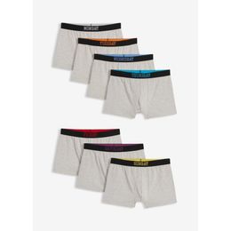 bonprix Boxershorts eng mit Baumwolle (7er Pack), grau, mit Baumwolle