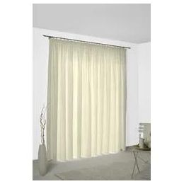Vorhang WIRTH "Jasmin" Gr. 5, beige (natur), B:135cm H:260cm, Polyacryl, Polyester, Gardinen