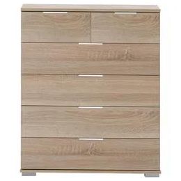Schubkastenkommode wimex "Easy", braun (struktureichefarben hell), B:82cm H:102cm T:41cm, Sideboards