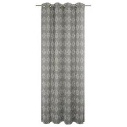 Vorhang ADAM "Romantic Puligny Light" Gr. 3, grau (dunkelgrau), B:145cm H:225cm, Jacquard, Baumwolle (Bio-Baumwolle), Gardinen, aus 100% Bio-Baumwolle