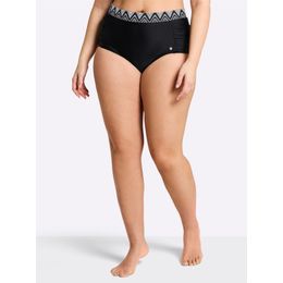 sheego Gro&szlig;e Gr&ouml;&szlig;en Bikini-Hose mit seitlicher Raffung und Shaping-Effekt, schwarz, Gr&ouml;&szlig;e 44 - Damen