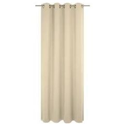 Vorhang WIRTH "Trondheim B", beige (natur), B:132cm H:315cm, Chenille, Polyacryl, Gardinen