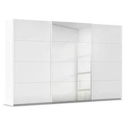 Schwebet&uuml;renschrank OTTO HOME "Kleiderschrank Kleiderschr&auml;nke Schrank Garderobe AGORDO mit Glasfront", wei&szlig; (alpinwei&szlig;, glas kristallwei&szlig;), B:360cm H:229cm T:62cm, Holzwerkstoff, Schr&auml;nke, Schwebet&uuml;renschrank, durchdachte Innenausstattung, in 4 Breiten und 2 H&ouml;hen MADE IN GERMANY