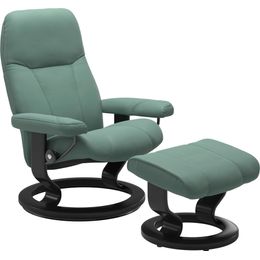 Relaxsessel stressless "Consul", gr&uuml;n (aqua gr&uuml;n paloma), B:76cm H:100cm T:71cm, Leder BATICK: BATICK ist ein leicht korrigiertes, durchgef&auml;rbtes und genarbtes M&ouml;belleder, bei dem die meisten Unebenheiten und Spuren in der Regel entfernt wurden.;Leder PALOMA: PALOMA ist ein durchgef&auml;rbtes Semianilin-M&ouml;belleder mit nat&uuml;rlicher Narbung.;ROHLEDER Stoff Q2 FARON: Ein fester zuverl&auml;ssiger Boucl&eacute; mit ei