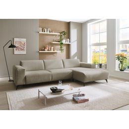 Ecksofa DIE PLANBAR, B:298cm H:75cm T:174cmsantos mandel, 100% Polyester, Wohnzimmer, Sofas, "MP-IN24031", SoftSitz-Kaltschaumpolsterung, wahlweise