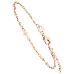 Armband Jobo "Sterne", rosa (ros&eacute;goldfarben), Armb&auml;nder, Damen, 19cm, Silber 925 (Sterlingsilber), Armband, 925 Silber ros&eacute;gold vergoldet 19 cm