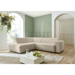 Ecksofa DIE PLANBAR, B:254cm H:75cm T:227cmharry beige, 100% Polyester, Wohnzimmer, Sofas, "MP-IN24083", SoftSitz-Kaltschaumpolsterung, wahlweise mit