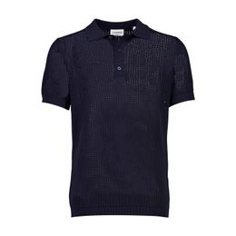 Poloshirt LINDBERGH "Poloshirt Relaxed Fit", Herren, Gr. M, blau (navy), Obermaterial: 100% Baumwolle, l&auml;ssig geschnitten, Rundhals, Shirts