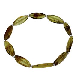 Armband OSTSEE-SCHMUCK "- Tasja - Bernstein -" Gr. 19, gr&uuml;n (gr&uuml;n, bernsteinfarben), Armb&auml;nder, Damen, Bernstein, Armband