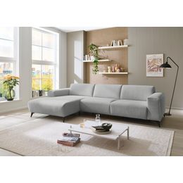 Ecksofa DIE PLANBAR, B:298cm H:75cm T:174cmsantos silber, 100% Polyester, Wohnzimmer, Sofas, "MP-IN24031", SoftSitz-Kaltschaumpolsterung, wahlweise