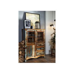 Highboard Altholz 106x45x136 mehrfarbig lackiert NATURE OF SPIRIT #113