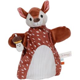Schmusetuch Nici "My first Nici, Handpuppe Rehkitz 2in1 26x25 cm", Baby, braun, Pl&uuml;sch, Polyester, Schnuffelt&uuml;cher, sanfte Materialmix aus glattem und geripptem Pl&uuml;sch