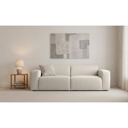 3-Sitzer OTTO HOME "Koa, 228 cm, Modulsofa in Cord, Chenille, Struktur, Webstoff", wei&szlig;, B:228cm H:88cm T:98cm, 100% Polyester, Sofas, Designsofa, weicher Lounge-Sitzkomfort, Welleunterfederung, bodentief