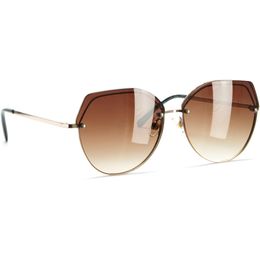 Sonnenbrille Lascana, Damen, braun, Sonnenbrillen Sonnenbrille, Trendy Sonnenbrille mit UV Schutz, Damenbrille