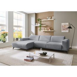 Ecksofa DIE PLANBAR, B:298cm H:75cm T:174cmsantos grau, 100% Polyester, Wohnzimmer, Sofas, "MP-IN24031", SoftSitz-Kaltschaumpolsterung, wahlweise mit