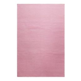 Teppich GREEN LOOOP "Nizza", rosa, B:200cm H:5mm L:290cm, Baumwolle, Teppiche, Teppich, Baumwollteppich, handgewebt, nat&uuml;rlich, einfarbig, weich, modern