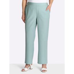 sheego Gro&szlig;e Gr&ouml;&szlig;en Schlupfhose mit Nadelstreifen, kalkmint-ecru-gestreift, Gr&ouml;&szlig;e 48 - Damen
