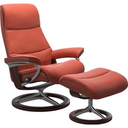 Relaxsessel stressless "View", braun (henna), B:82cm H:109cm T:81cm, Sessel, Relaxsessel, mit Signature Base, Gr&ouml;&szlig;e M,Gestell Braun