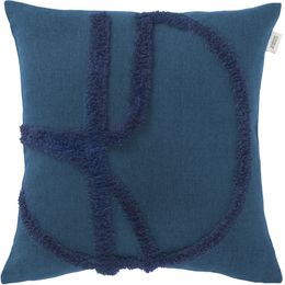Sch&ouml;ner Wohnen Kollektion Kissenh&uuml;lle "Join" Gr. 1, blau (dunkelblau, nachtblau), B:45cm L:45cm, Polyester, Obermaterial: 54% Polyester, 46% Baumwolle, SCH&Ouml;NER WOHNEN-KOLLEKTION, Kissenbez&uuml;ge, Kissenh&uuml;lle