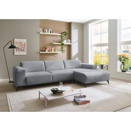 Ecksofa DIE PLANBAR, B:298cm H:75cm T:174cmsantos grau, 100% Polyester, Wohnzimmer, Sofas, "MP-IN24031", SoftSitz-Kaltschaumpolsterung, wahlweise mit