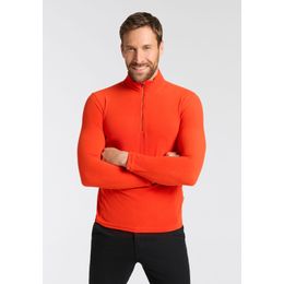 Fleeceshirt Killtec "KSW 63 MN FLC SHRT", Herren, Gr. 4XL, orange (dunkelorange), Obermaterial: 100% Polyester, Shirts, w&auml;rmend