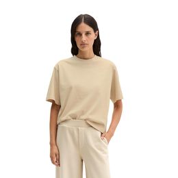 Marc O'Polo T-Shirt MARC O'POLO "aus recycelter und Bio-Baumwolle", Damen, Gr. S, linen beige, Obermaterial: 100% Baumwolle, unifarben, Basic, regular fit, Rundhals, Shirts T-Shirt