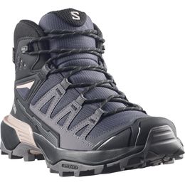 Wanderschuh Salomon "X ULTRA 360 MID GORE-TEX", Damen, Gr. 40, nine iron, excalibur, shadow gray, Synthetik, Textil, Schuhe Wanderschuh, wasserdicht