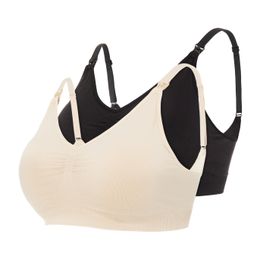 MAMALICIOUS Mlilja Feed ME BRA 2-P Noos - Damen - Gr. S/M - schwarz