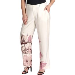 sheego Damen Hose mit Blumenprint champagner-puder-bedruckt Gr&ouml;&szlig;e 54