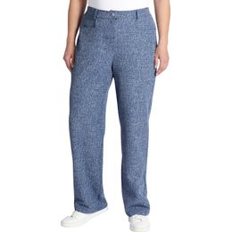 sheego Damen Jerseyhose aus weichem Boucl&eacute; jeansblau Gr&ouml;&szlig;e 42